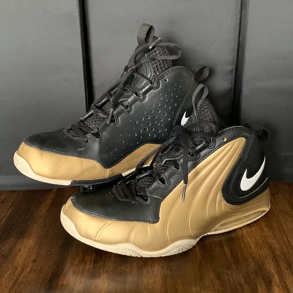 Nike | Shoes | Nike Air Max Wavy Metalic Gold And Black White Swoosh ...